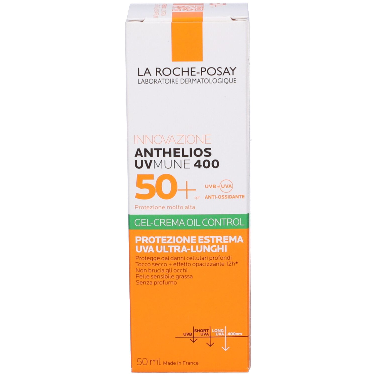 La Roche Posay Anthelios Gel Crema Solare Viso Tocco Secco Antilucidità